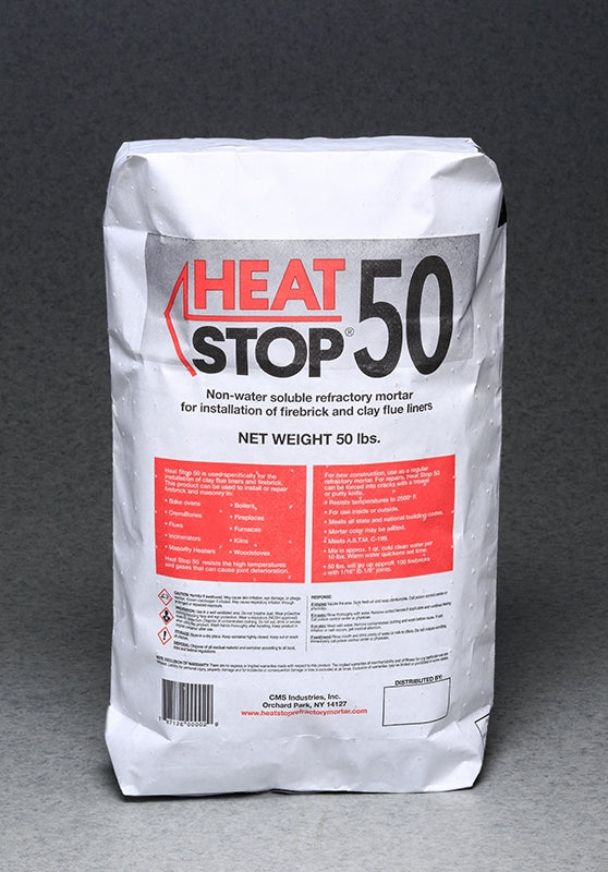 Heat Stop 50 Fire-resistant refractory mortar for fireplaces and ...